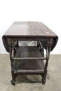Antique Victorian Tea Cart - Drop Leaf 2 Tier Tea Serving Cart on ...