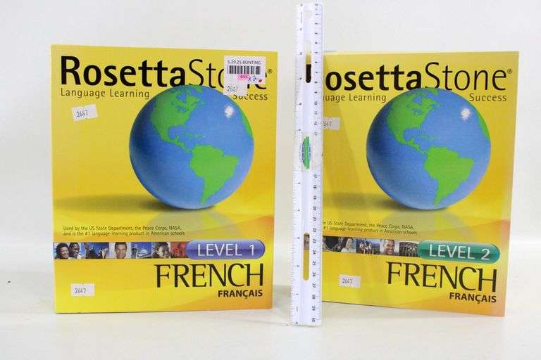 Rosetta Stone French Levels 1 and 2 - Bunting Online Auctions