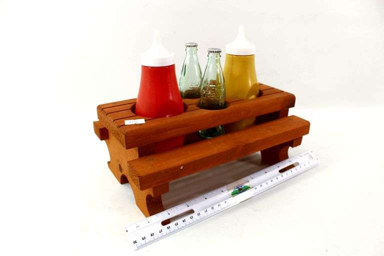 Vintage 1980s GEMCO Picnic Table Condiment Organizer with Vintage Coca ...