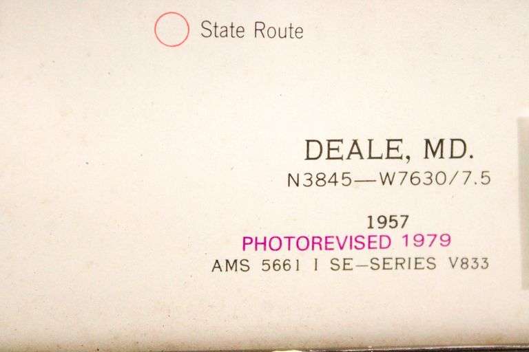 Vintage 1957 Photorevised 1979 Deale, MD Map - 30 x 24 - Bunting Online ...
