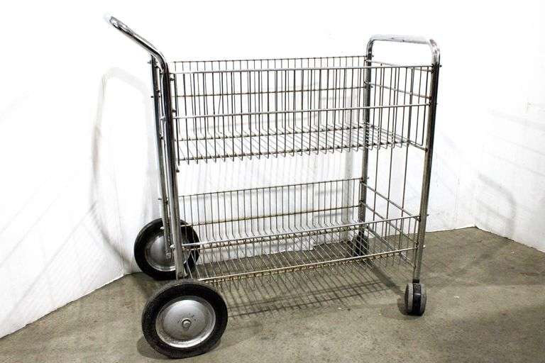 Industrial Metal Wire Cart - Bunting Online Auctions