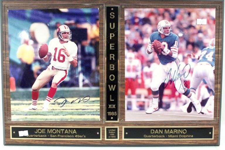 "Super Bowl XIX 1985" - Jo Montana & Dan Marino - Autographed / Signed ...