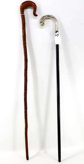 Classic Hook Grip Walking Sticks: Wood Carved Sculptured Hook Walking ...