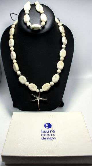 Laura Moore Designs - Necklace and matching Bracelet of taupe Jasper ...