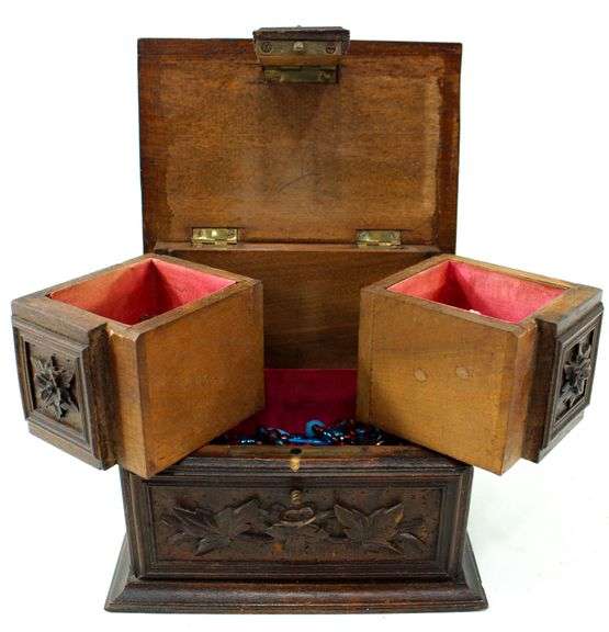 Carved Wood Trinket Box with Birds - Includes Jewelry Inside. - Bunting ...