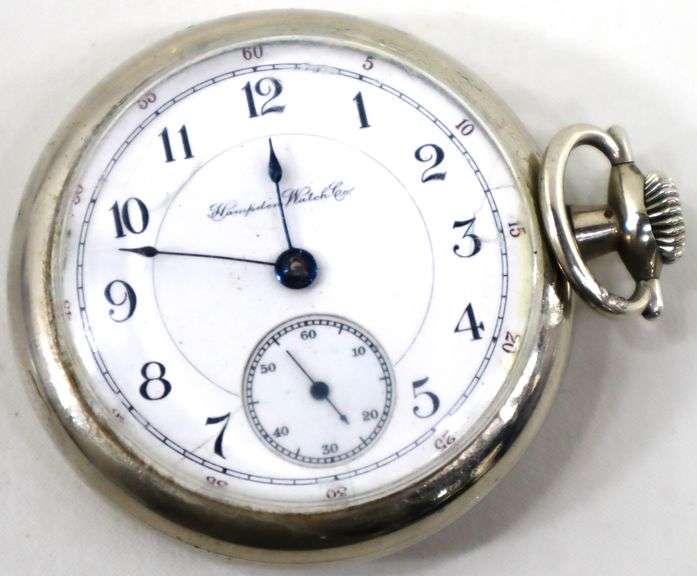 Hampton Watch Co , sidewinder , Railroad style pocket watch , Silveroid ...