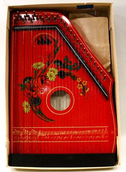 Vintage Jubel Tone 33 String Lap Harp. Consignor Reports "My Childhood ...