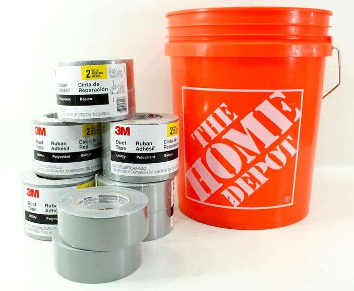 Duct Tape - and - Home Depot Bucket - Bunting Online Auctions