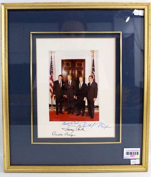 Signed Picture of Four Presidents - Gerald Ford, Richard Nixon, Jimmy ...