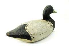 Very old , Hand carved and painted Blue Bill Duck Decoy , Appears to ...