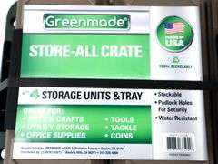 Greenmade Store-All Crate - Stackable, Water Resistant, Padlock Holes ...