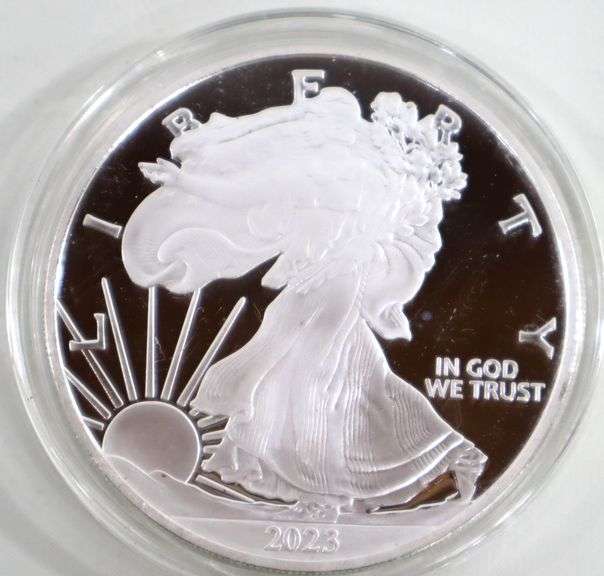 1/4 Pound .999 Fine Silver 2023 Silver Eagle Coin - Bunting Online Auctions