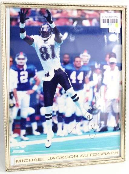 1981 Ravens Michael Jackson Autograph Photo - Bunting Online Auctions