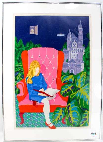 Anne Laddon "One Starry Night" signed hand pulled serigraph -framed 33 ...