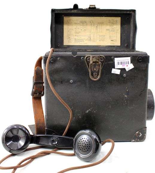 World War II 301A Portable magneto telephone set including F3cw-3 ...