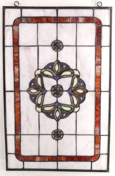 Stained Glass Window, Medallion with Gold Border. 16x25 - Bunting ...