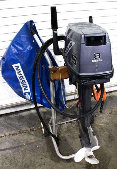 Nissan 8 NS8B 3B2-1 Made in Japan Outboard Boat Motor with Stand and ...