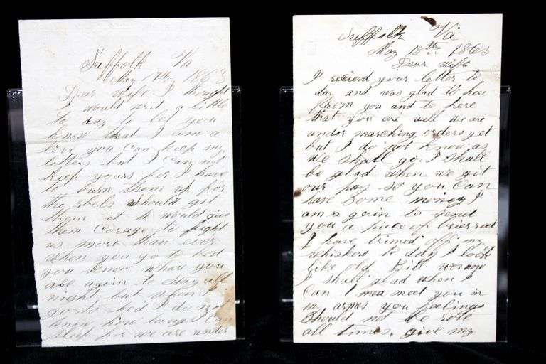 Original Civil War letters home from a soldier in the 9th Reg , Vermont ...