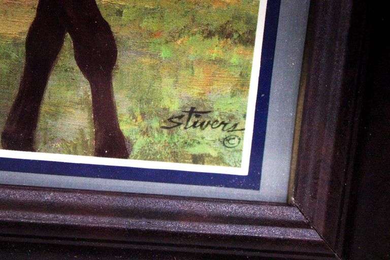 Don Stivers "The Civil War" print -framed 15" x 8" - Bunting Online Auctions