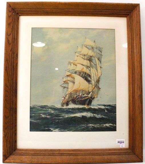 Robert MacGregor "Cutty Sark" art print - framed 28" x 24" - Bunting ...