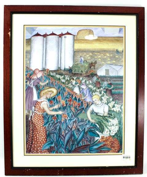 Maxine Albro "Fret Not Yourself" print of mural in San Francisco's COIT ...