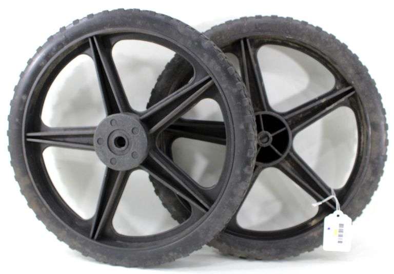 Trailing Wheels - Pair - Believed to be - Bunting Online Auctions