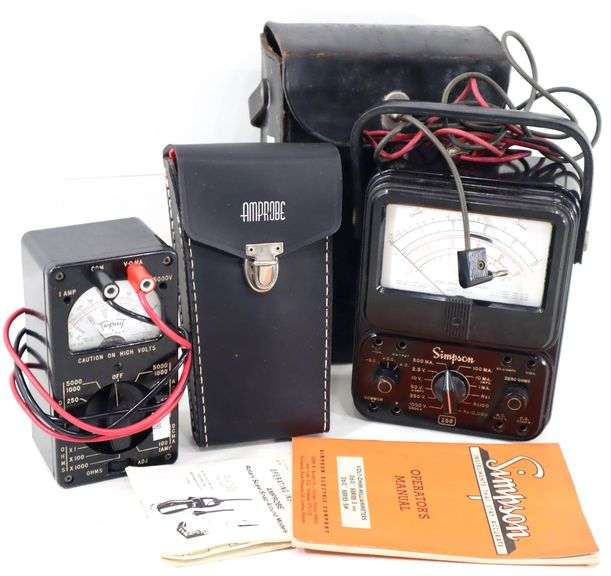 Simpson Electric 260 Series Volt-Ohm-Milliammeters Meter with Case ...