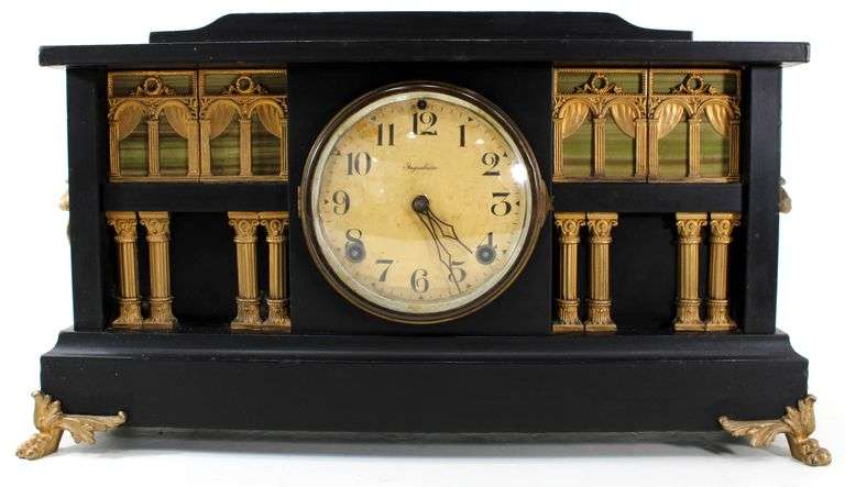 Rare Antique Ingraham Palace Mantle Clock - Bunting Online Auctions
