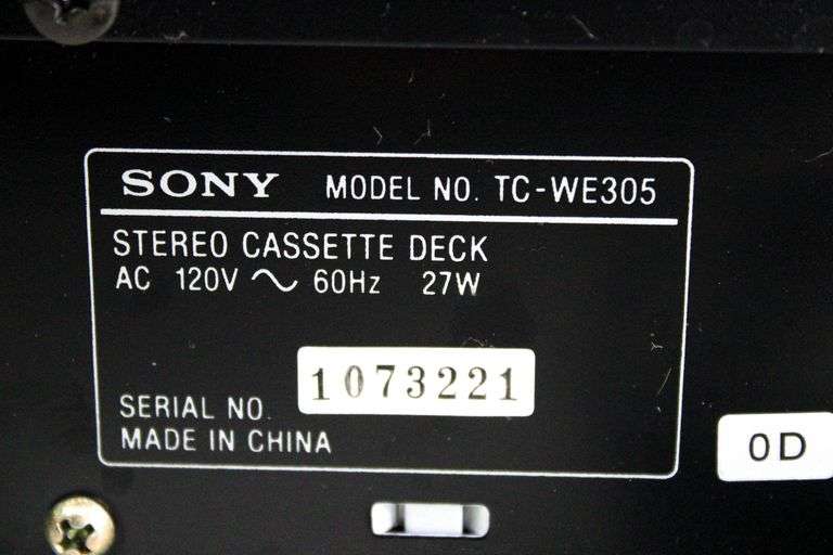 Sony TC-WE305 Stereo Cassette Deck - and - Cassettes: Time Life Music ...