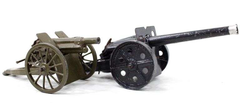 Vintage Diecast Metal Military Cannon Action Toys - Includes: Britains ...