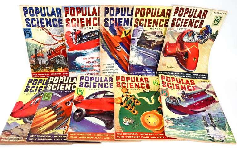 1937 & 1938 Popular Science Monthly Magazines - See new inventions ...