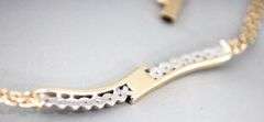 14 KT Gold Diamond Bracelet, box closure, safety latch, 6 1/2". (4.99 ...