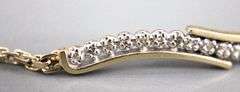 14 KT Gold Diamond Bracelet, box closure, safety latch, 6 1/2". (4.99 ...