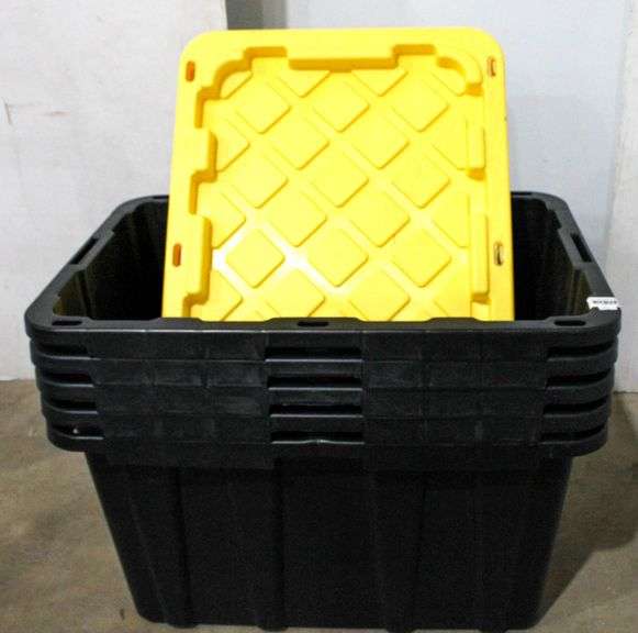 HDX Tough Totes with Lids - Industrial Storage Totes - Bunting Online ...