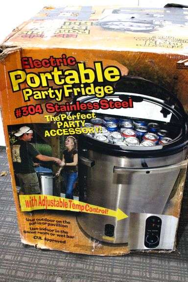 Electric Portable Party Fridge with Adjustable Temp Control. 34x26x26 ...