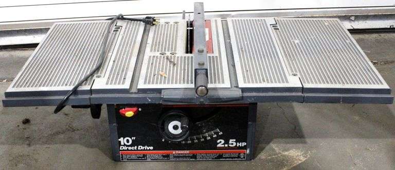 Craftsman 10-inch portable jobsite table saw with a folding stand ...