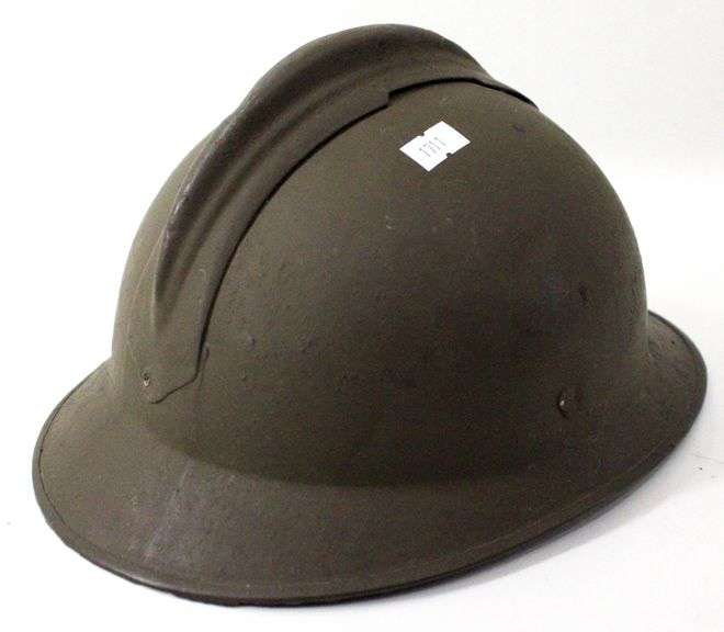 WW2 French military helmet , Believed to be a " Adrian " or M26 model ...