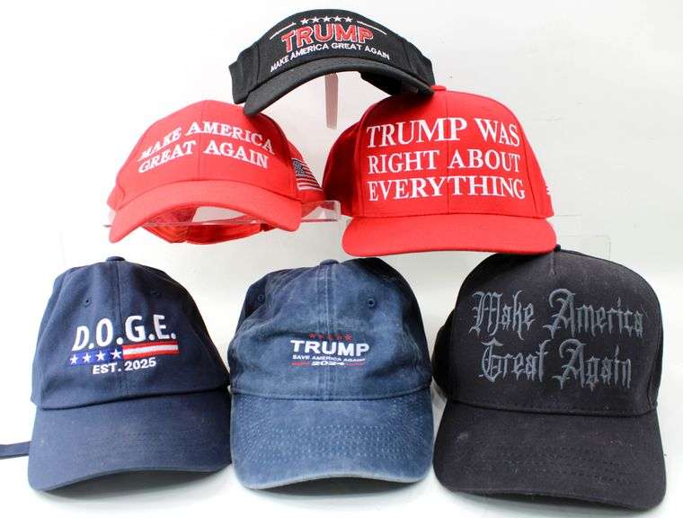 Political Statement Logo Bill Caps - Bunting Online Auctions