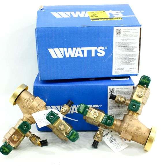Watts ¾" 800M4 Pressure Vacuum Breaker Backflow Preventer - Two ...