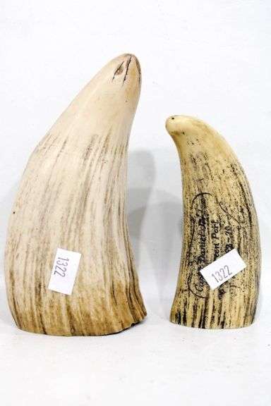 Reproduction Vintage Maritime Scrimshaw - "Ship Mercury" - and ...