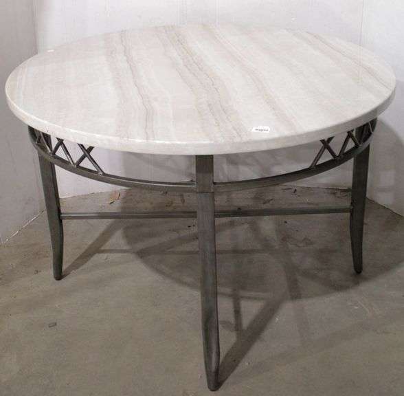 Metal Art Base Stone / Composition Top Centerpiece / Dining Table - 30 ...