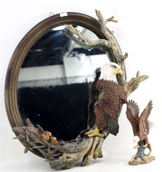 Sculptural Frame Eagle Nesting with Chicks Wall Mirror - and - Eagle ...
