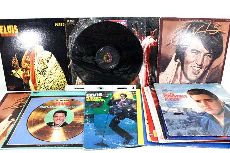 Elvis Record Album Collection. - Bunting Online Auctions