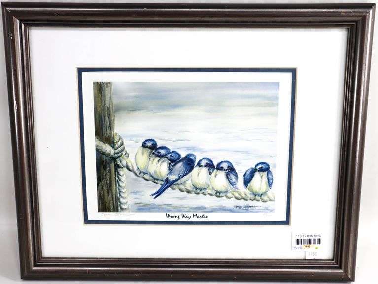 Sue Stevenson "Wrong -way Martin" signed and numbered giclee print 29/ ...