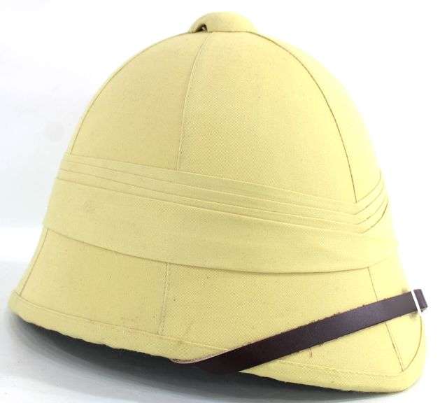 British Pith Helmet / Safari Hat with Village Hat Shop Label - Bunting ...