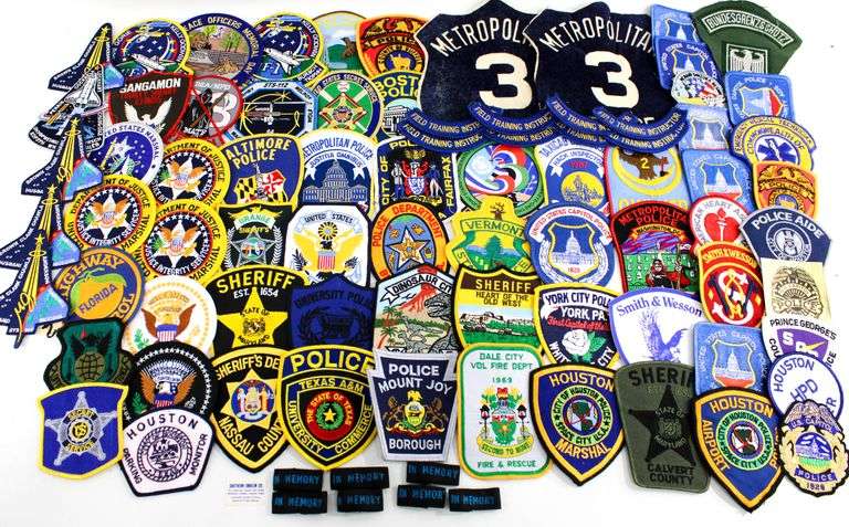 Law Enforcement Police Sheriff Patches. - Bunting Online Auctions
