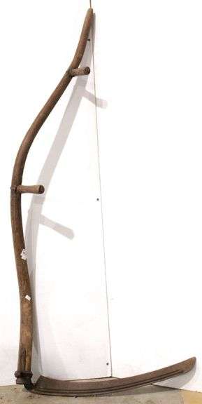 Primitive Rustic Scythe Wood Curved Swath Sickle Handle Grass Blade ...