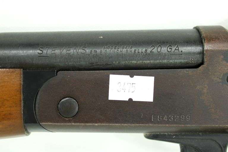 Stevens Model 9478 2¾ & 3 Inch Shells 20 Gauge Single Barrel Shotgun ...
