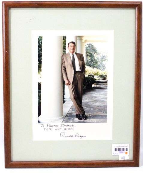 Ronald Reagan signed autographed photograph, framed 15" x 12" - Bunting ...