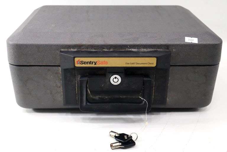 Sentry Safe Fire-Safe Document Chest with Keys. - Bunting Online Auctions